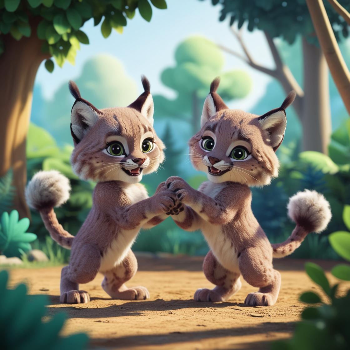 Vorlesegeschichte für Kinder: Bobby und Robby die frechen Luchse